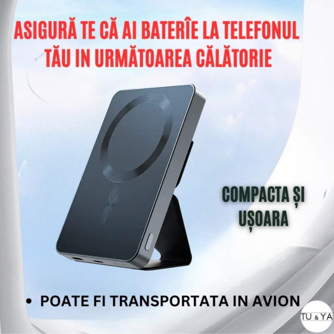 Acumulator Extern Portbabil, Wireless TU&YA®, Cu Suport Pliabil ...